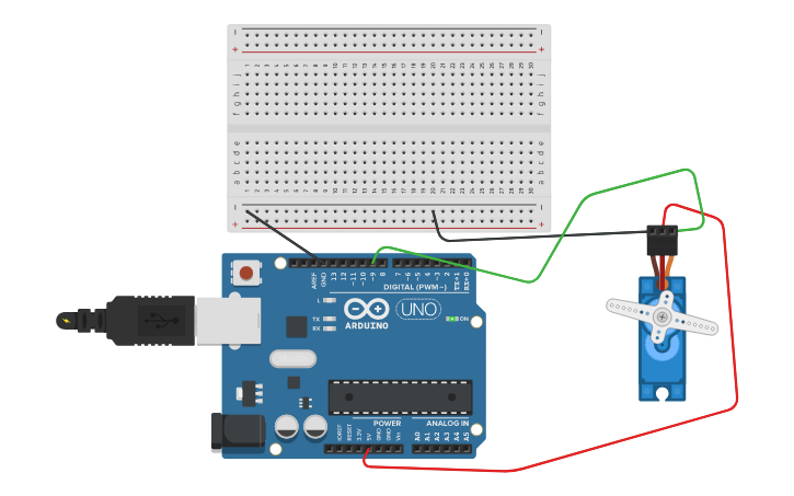 Circuit Design Arduino Servo Motor Tinkercad