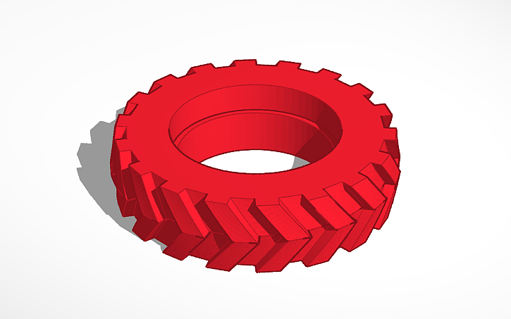 3D design Chevron Tread Left - Tinkercad