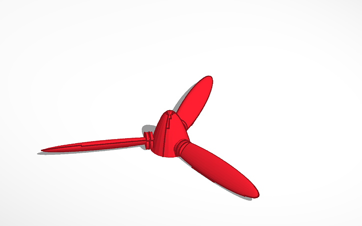 3D design 3 blade Propeller - Tinkercad