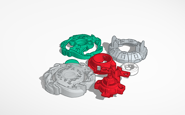 3D design B-28/14 Neptune Armed Zephyr - Beyblade Burst Model - Tinkercad