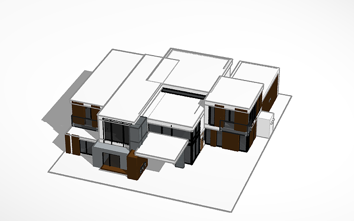 3D design modern house contest entry - Tinkercad