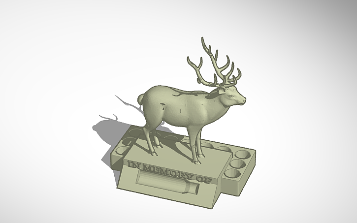 3D design memory red deer 308 - Tinkercad