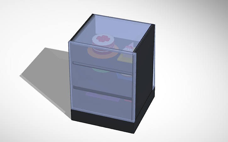 3D design pastry shelf - Tinkercad
