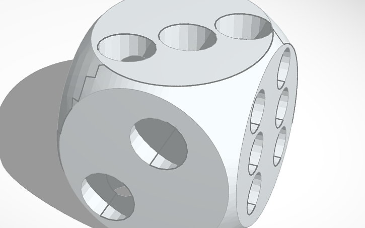 3D design dice | Tinkercad