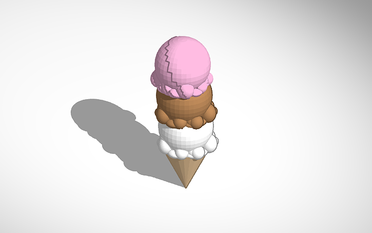 3D design Ice Cream Cone - Tinkercad
