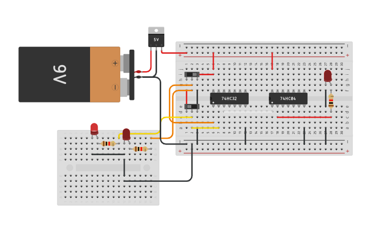 Circuit design NOR 7402 LAB 7 - Tinkercad