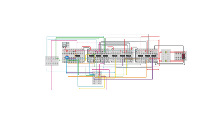 Circuit design BCD to SSD Converter - Tinkercad