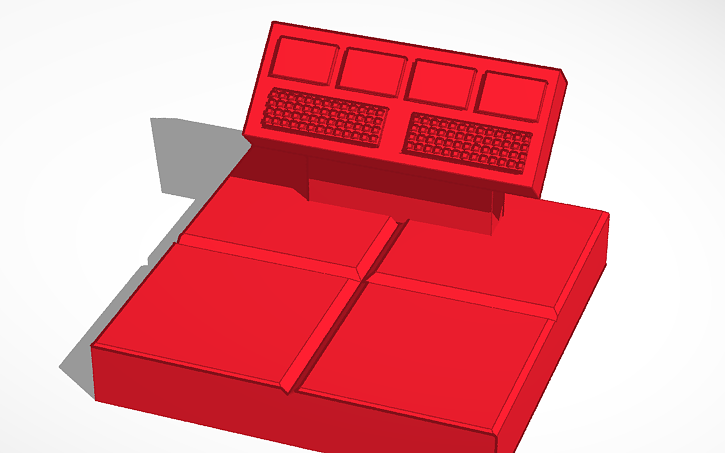 3D design Computer Desk - Tinkercad