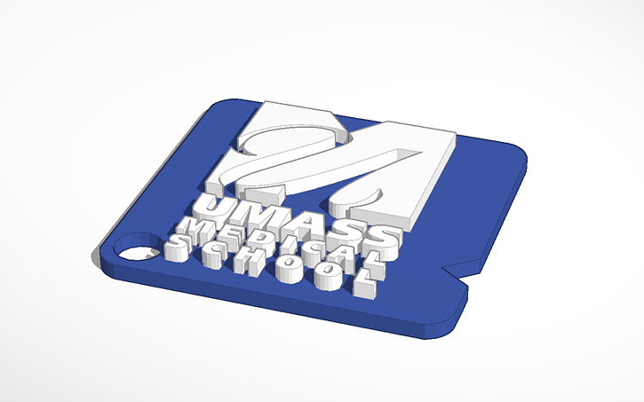 3D design finial design umassmed umms it logo 3d part 1/2 | Tinkercad