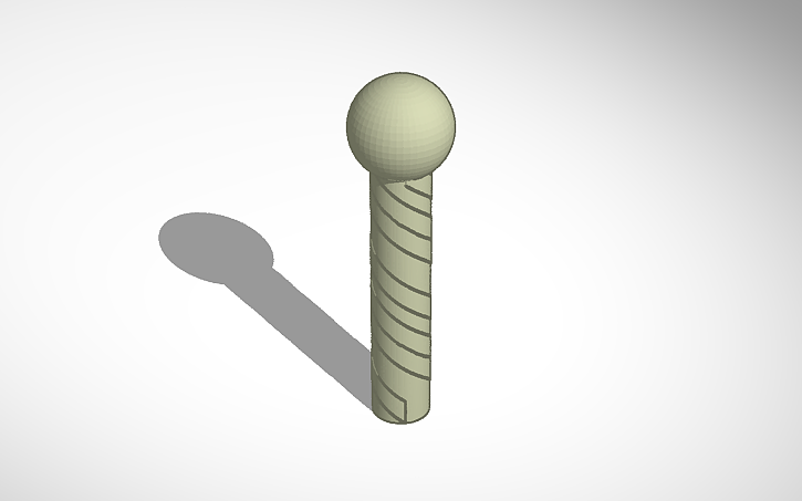 3D design Collapsing Wand/Scepter - Tinkercad