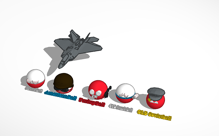 3D design CountryBalls - Tinkercad