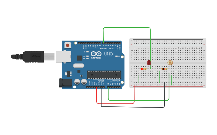 Circuit Design Circuito Arduino Con Fotoresistencia Tinkercad