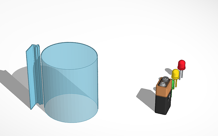 3D design water level indicator - Tinkercad