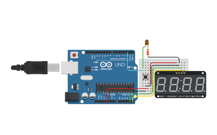 Circuit design Pulse Rifle Counter - Tinkercad