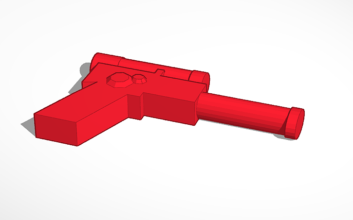 3D design Blaster pistol_1 - Tinkercad