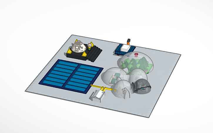 3D design moon base - Tinkercad