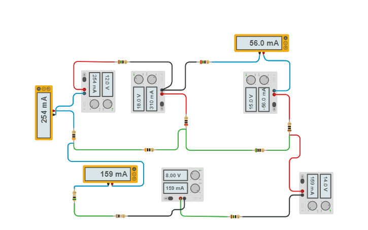 Circuit Design Exp 5 Measuring Mesh Currents Tinkercad