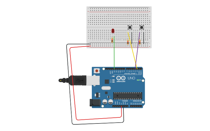 Circuit design ARDX Pushbuttons Arduino - Tinkercad Circuit design ARDX Pushbuttons Arduino - Tinkercad