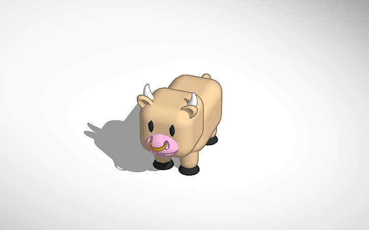 3D design 소-cute cow - Tinkercad