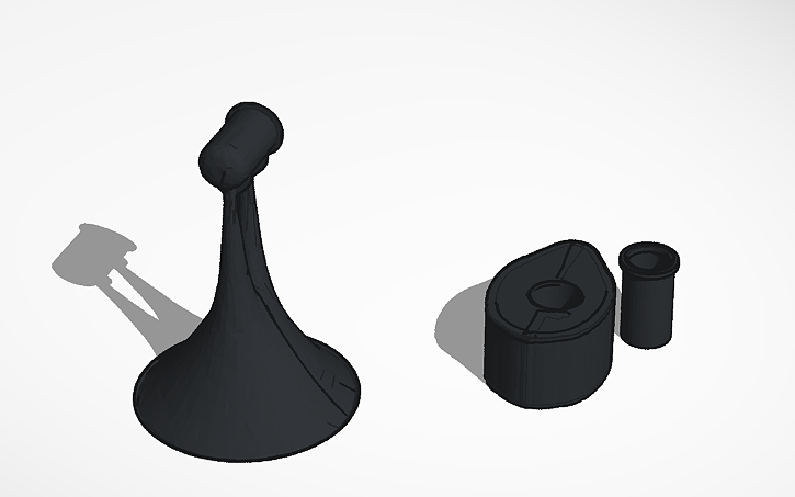 3D design ACA hurricane 130 horn and rotator(rotate by hand) - Tinkercad