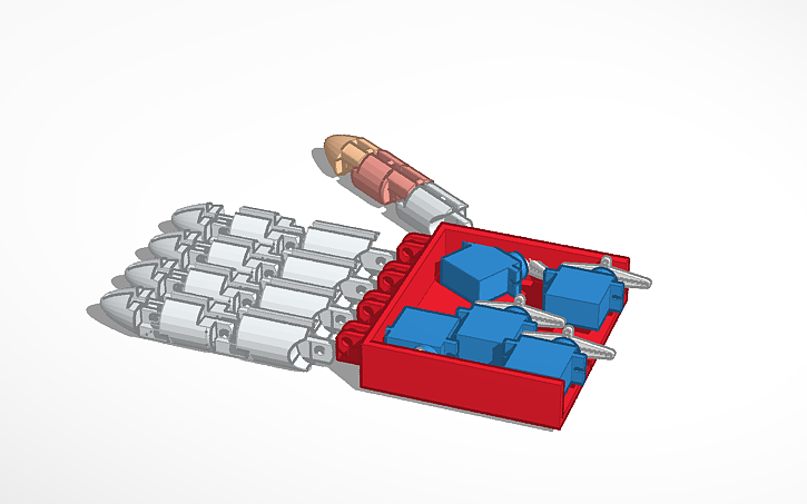 3D design robot hand - Tinkercad