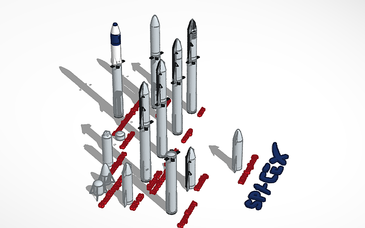 3D design Starship final version (the most detailed posssible) - Tinkercad