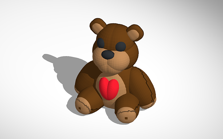 3D design teddy bear - Tinkercad