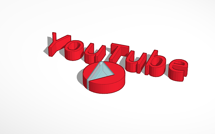 3D design YouTube logo | Tinkercad