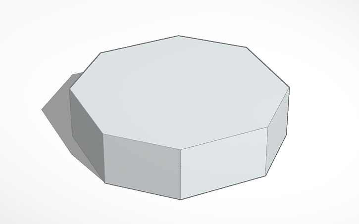 3D design Octogon Box - Tinkercad