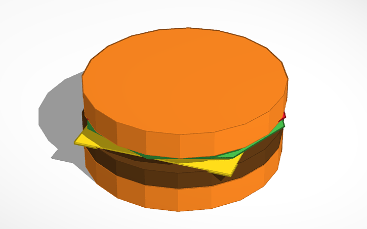 3D design burger - Tinkercad