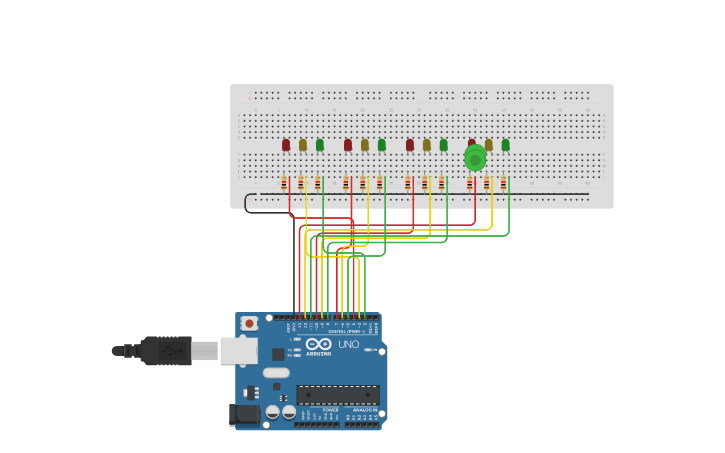 Circuit design 4 WAY INT CODE | Tinkercad