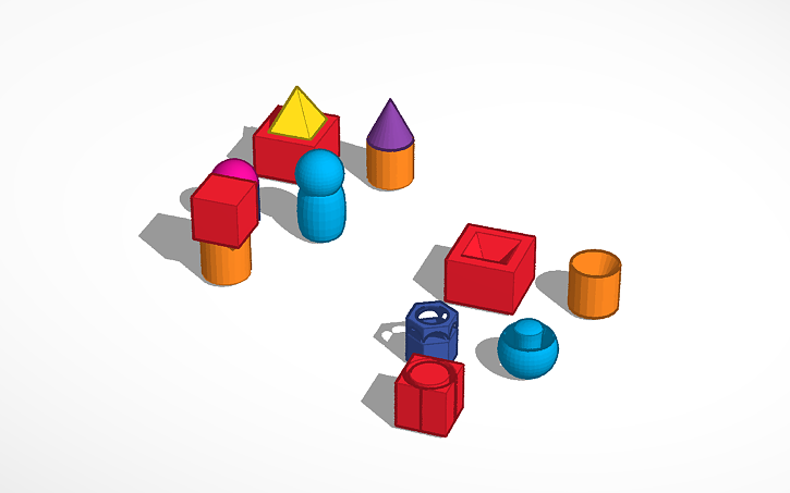 3d Design Geometric Shapes Tinkercad