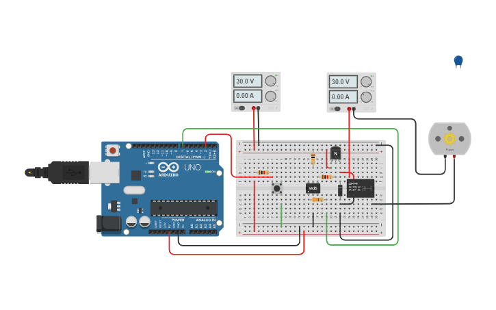 Circuit design acionamento 2 - Tinkercad