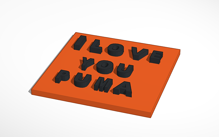 3D design Puma Plate - Tinkercad