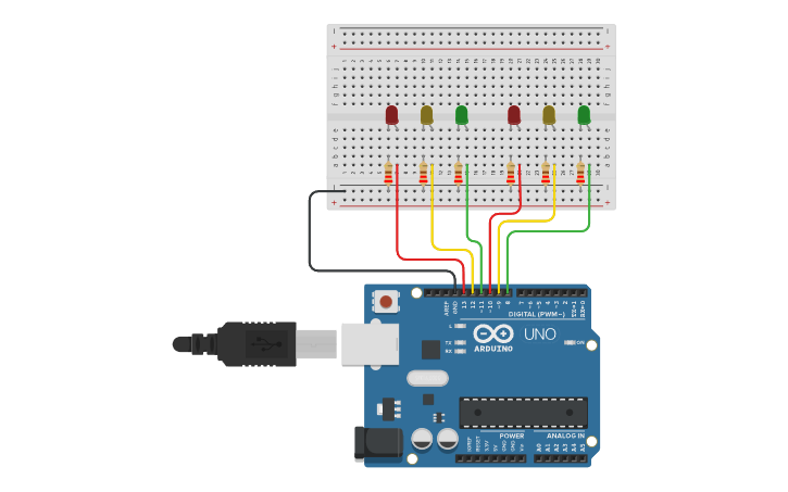 Circuit Design Semáforo Con Arduino García Pérez Bety Nohemí Tinkercad