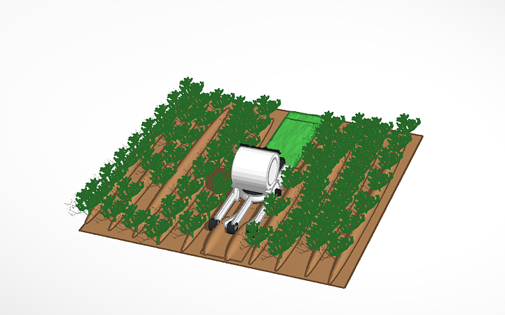 3D design planting robot / robot de plantation - Tinkercad