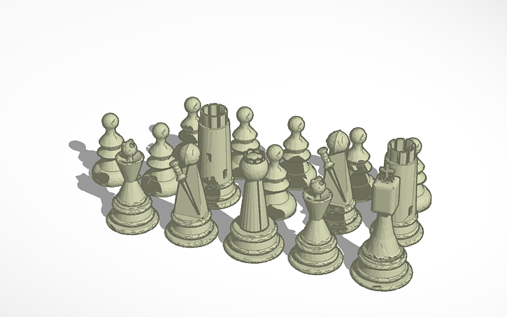 3D design 3D_Chess_Set - Tinkercad