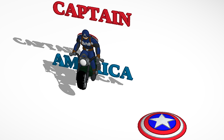 3D design Captain America - Tinkercad