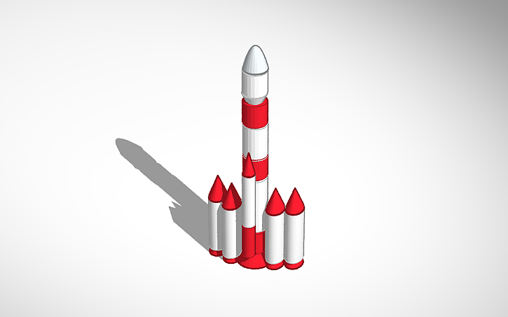 3D design PSLV Rocket - ISRO - Tinkercad