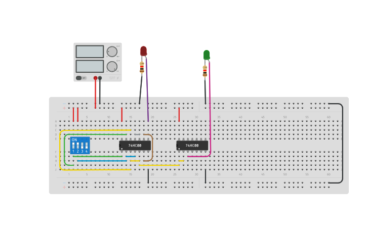 Circuit Design Half Adder Using Nand Gate Tinkercad