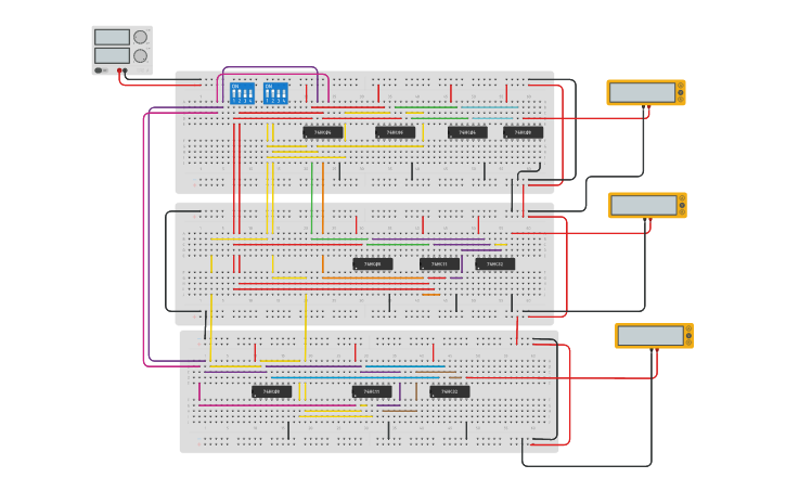 Circuit Design 2 Bit Magnitude Comparator Tinkercad