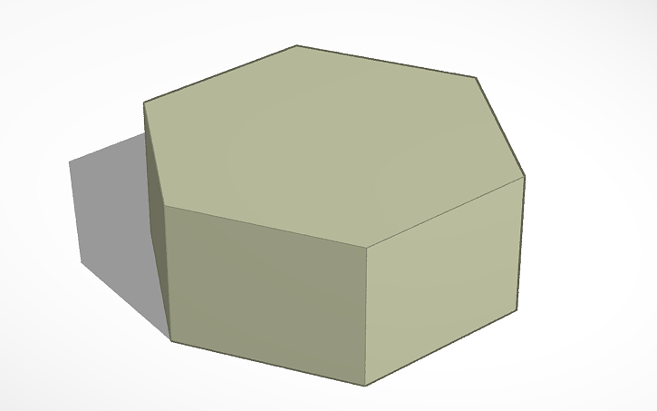 3D design Hexagon column - Tinkercad