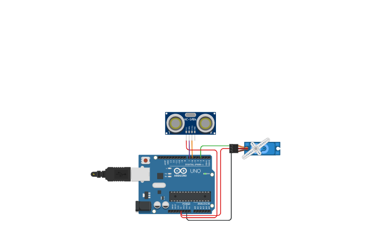 Circuit design Automatic Gate - Tinkercad