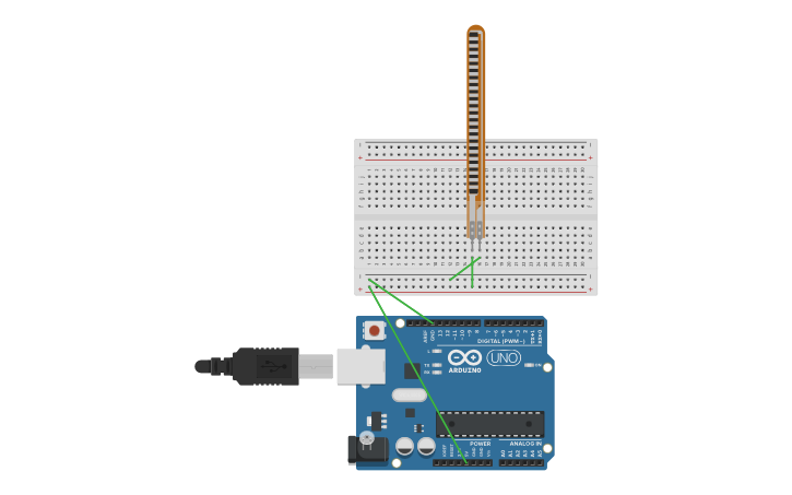 Circuit design Sensor de flexion - Tinkercad