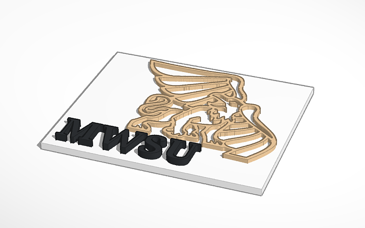 3D design MWSU Logo - Tinkercad