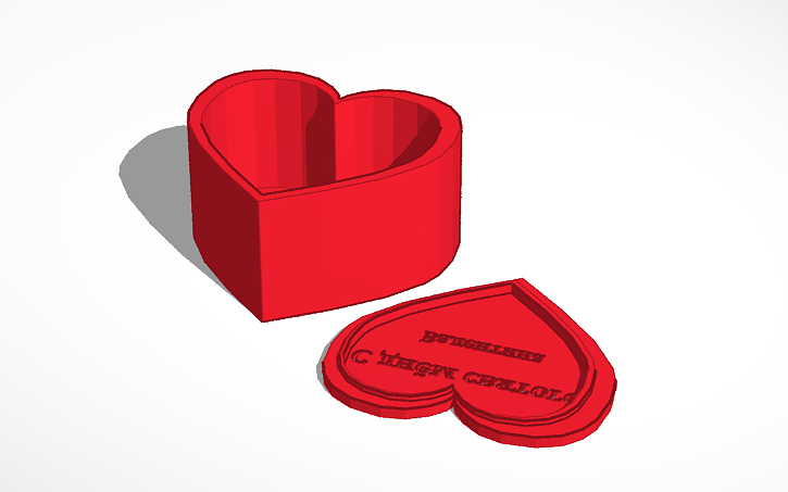 3D design Valentine card - Tinkercad