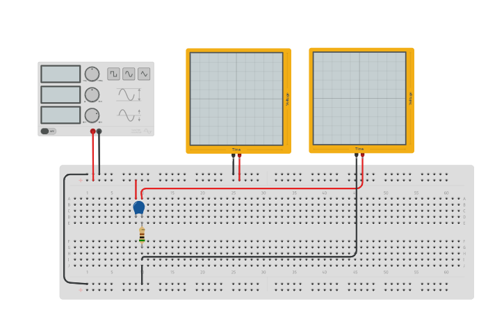 Circuit design passive differentiator - Tinkercad