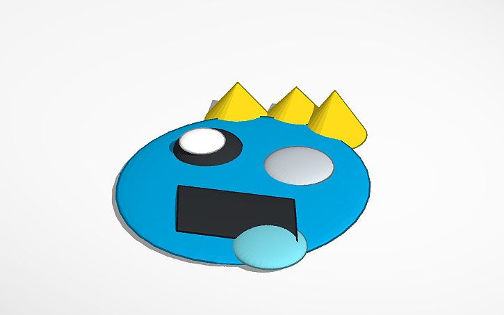 3D design Blue Rainbow Friends Badge - Tinkercad