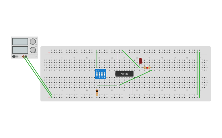 Circuit design NOT GATE | Tinkercad