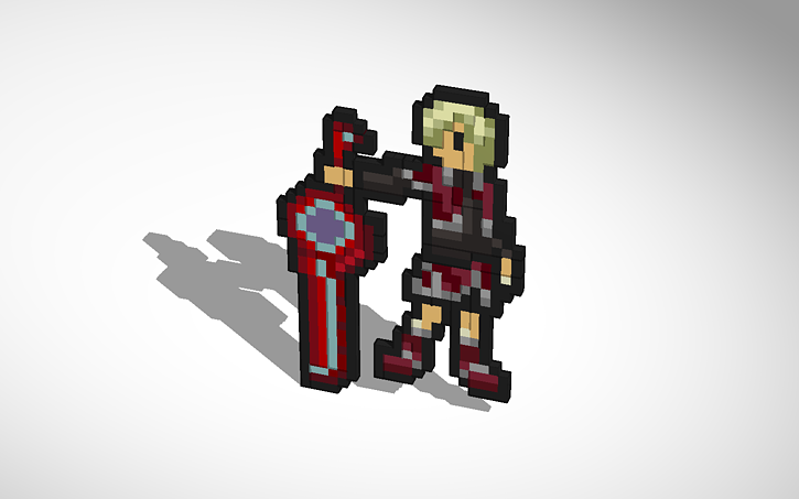 3D design Shulk Pixel Art - Tinkercad